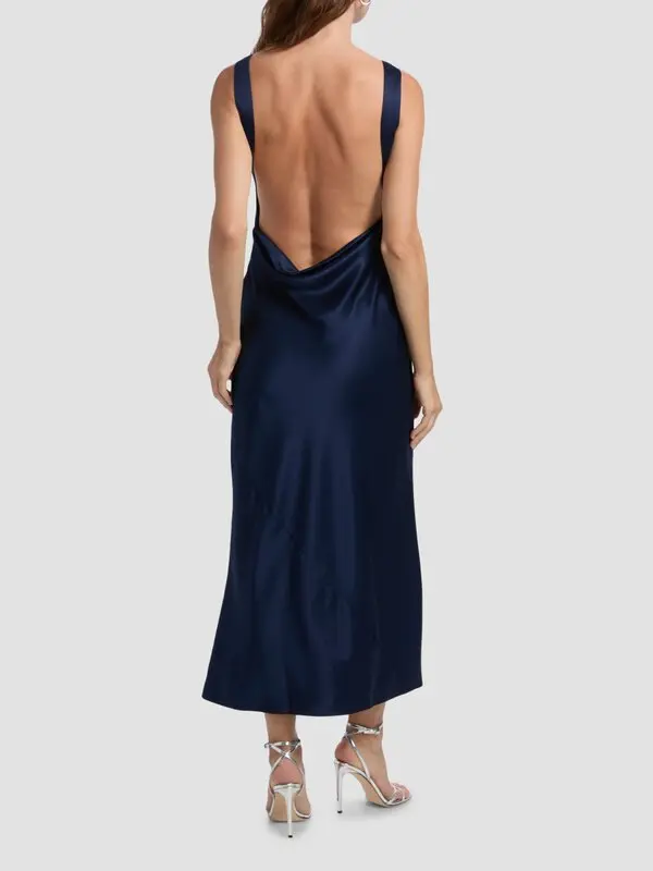 REFORMATION Corey Satin Midi-dress