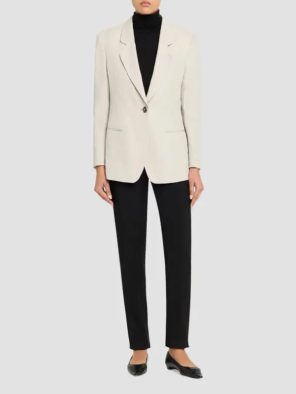 Giorgio Armani Linen Single-breasted Blazer