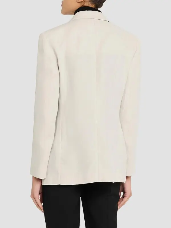 Giorgio Armani Linen Single-breasted Blazer
