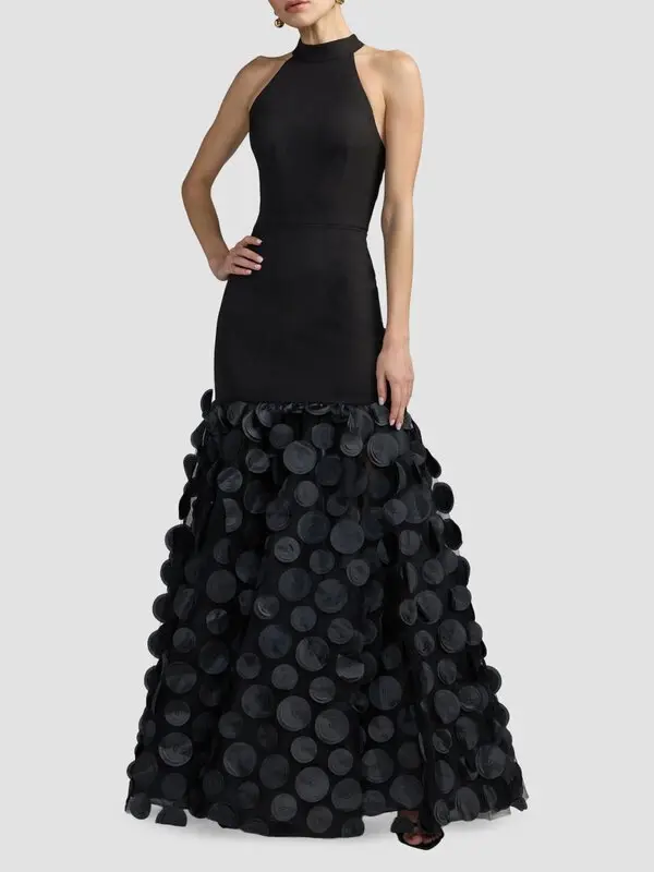 Mac Duggal Crepe Halterneck Trumpet Gown