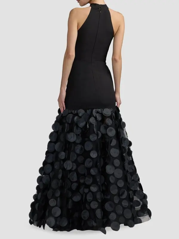 Mac Duggal Crepe Halterneck Trumpet Gown
