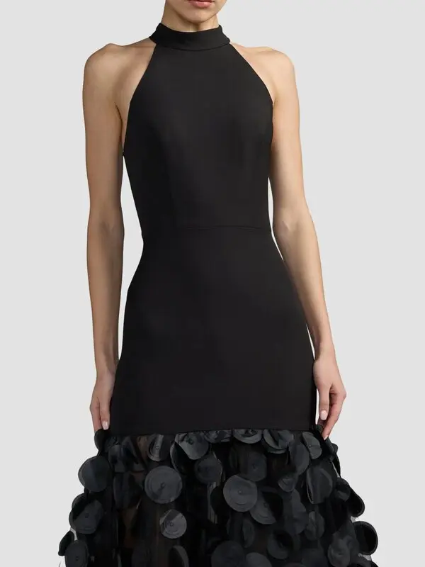 Mac Duggal Crepe Halterneck Trumpet Gown
