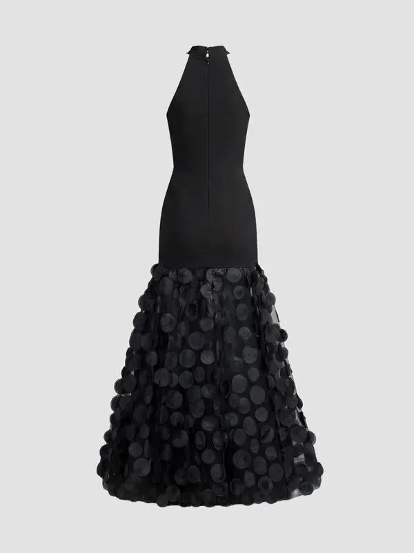 Mac Duggal Crepe Halterneck Trumpet Gown