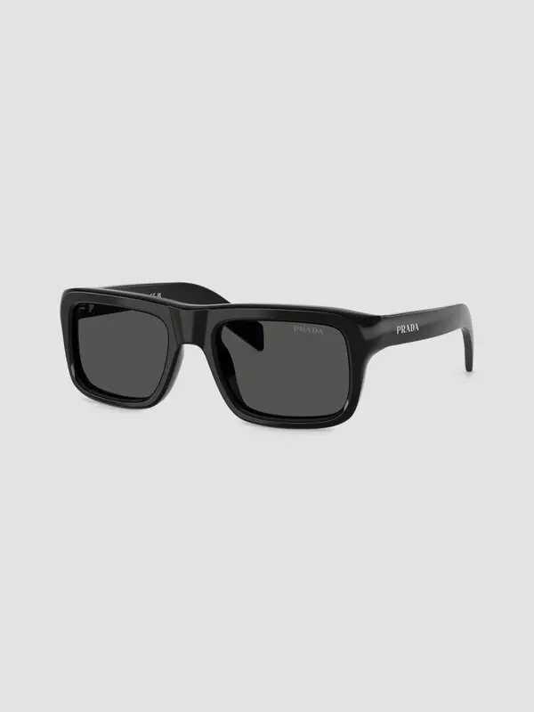 Prada 56mm Rectangular Sunglasses - Black