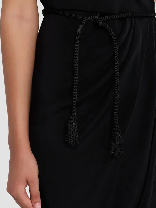 Giorgio Armani Draped Belted Wrap-style Cocktail Dress