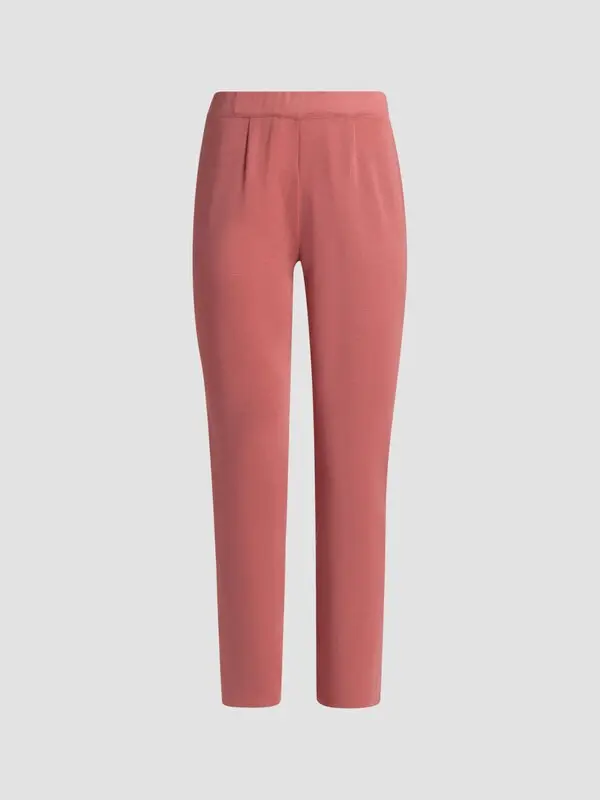 Misook Nancy Mylana Knit Slim-leg Pants - Honeysuckle