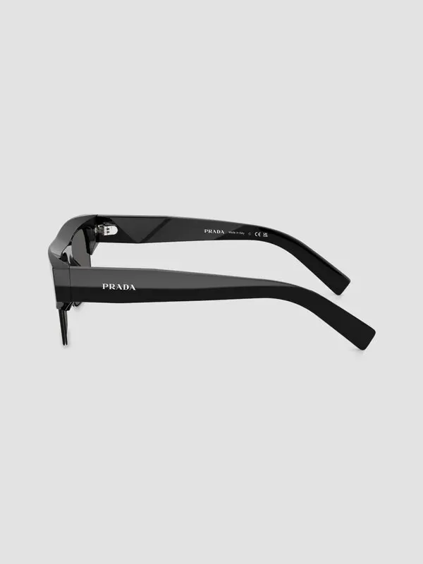 Prada 55mm Rectangular Sunglasses - Black