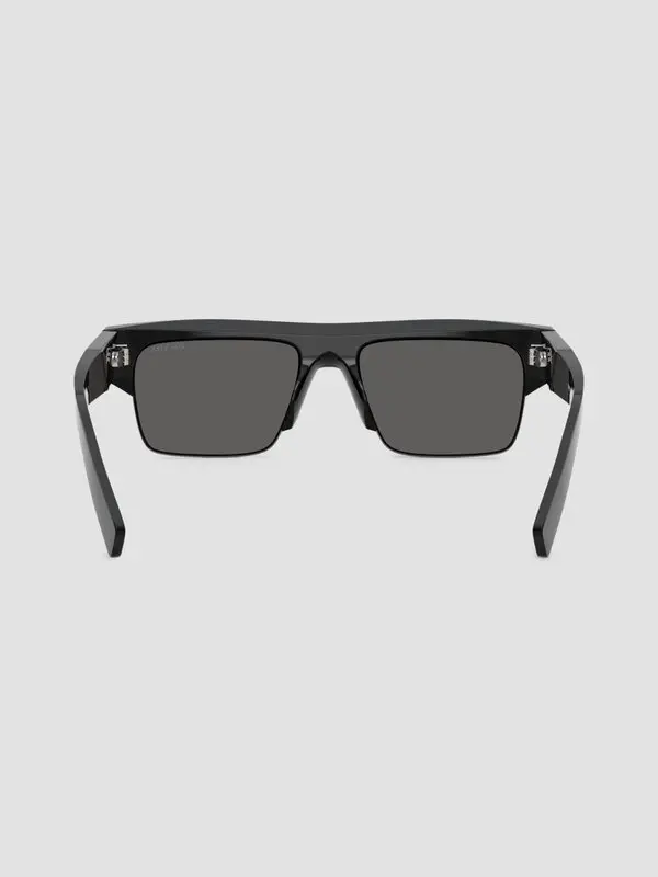 Prada 55mm Rectangular Sunglasses - Black