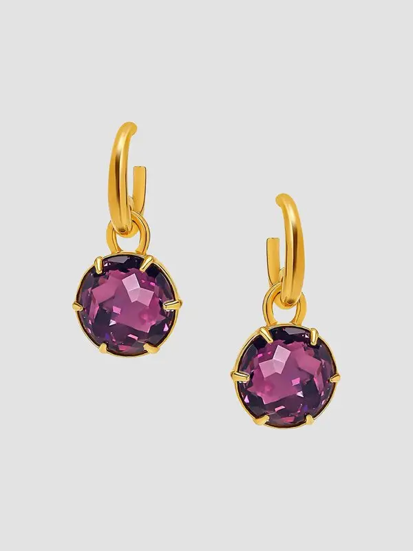 Oscar De La Renta 24k-gold-plated & Glass Crystal Mini Hoop Earrings - Iris