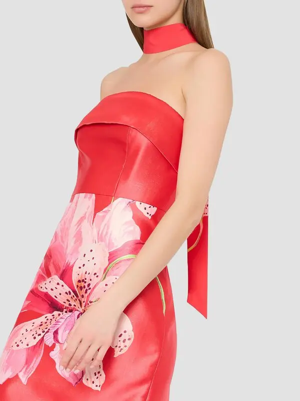 MILLY Ciara Printed Strapless Maxi Dress