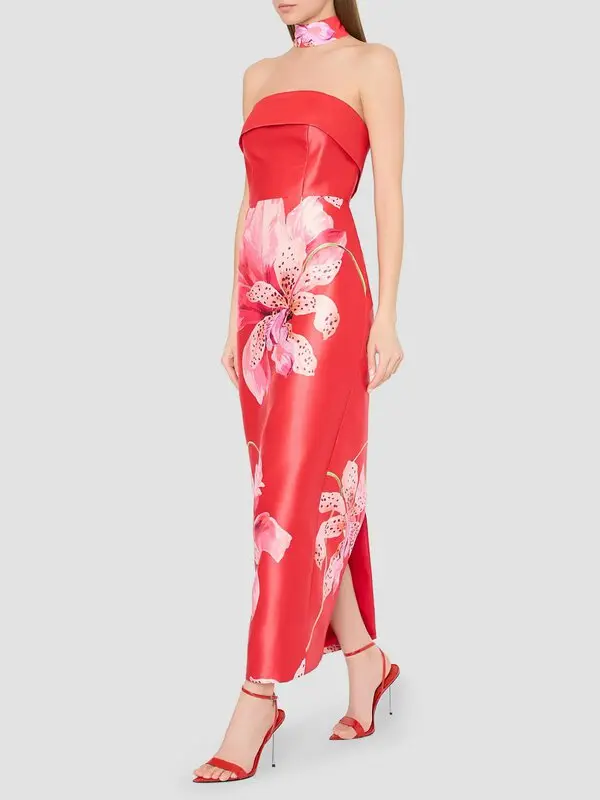 MILLY Ciara Printed Strapless Maxi Dress