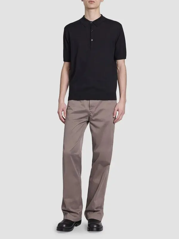 Dries Van Noten Murice Cashmere Polo Shirt