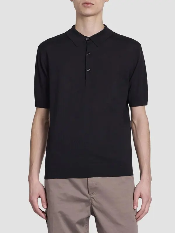 Dries Van Noten Murice Cashmere Polo Shirt