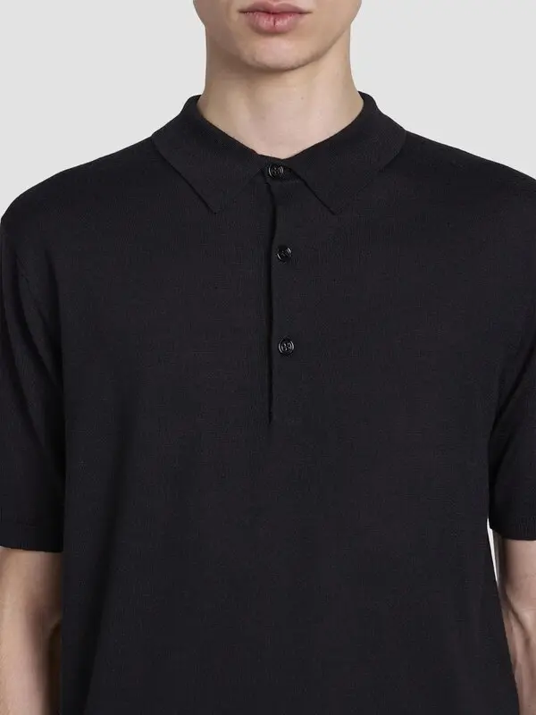 Dries Van Noten Murice Cashmere Polo Shirt