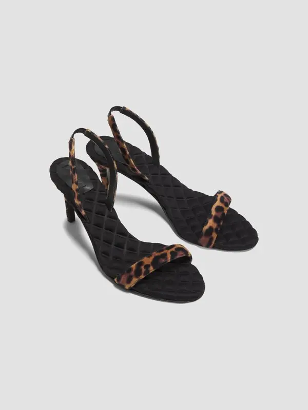 Aera Claudia 70mm Vegan Leopard-print Velvet Slingback Sandals