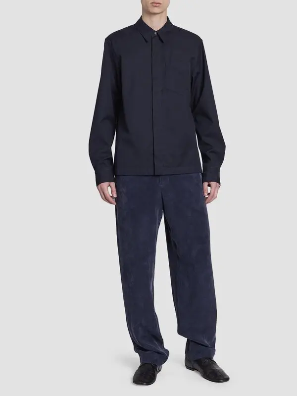 Dries Van Noten Corran Cotton-wool Button-front Shirt