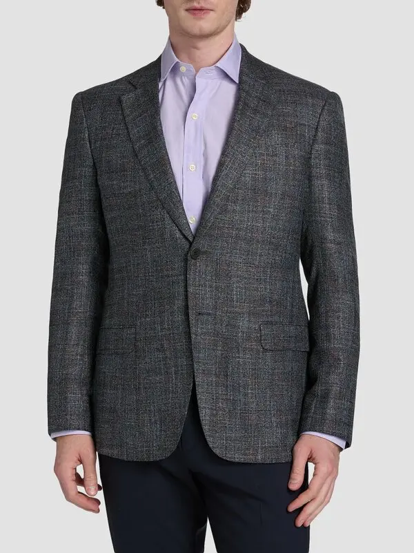 Emporio Armani Textured Wool-blend Sport Coat