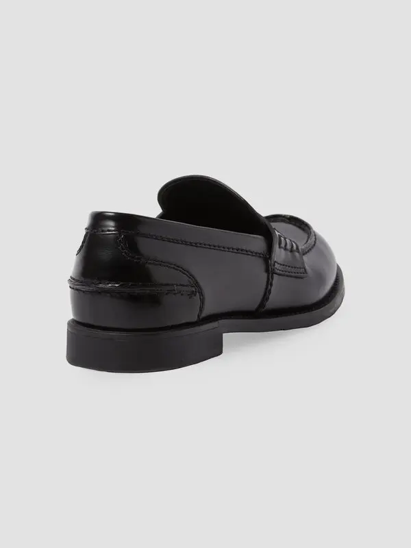Miu Miu Brushed Leather Penny Loafers