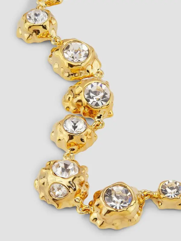 Oscar De La Renta Scramble Goldtone & Glass Necklace