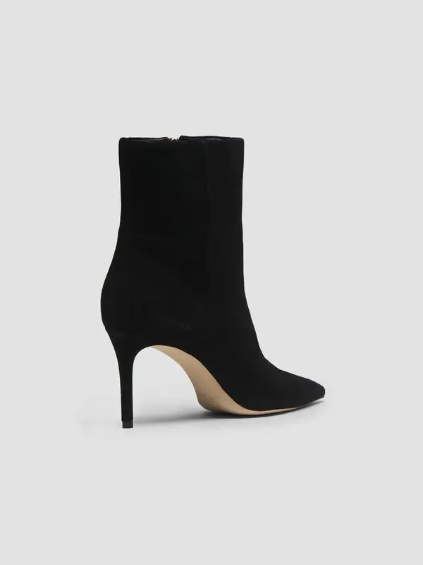 22ÉLEVÉ 85mm Suede Stiletto Booties - Black