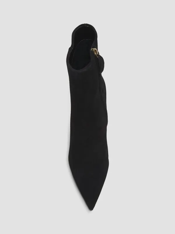 22ÉLEVÉ 85mm Suede Stiletto Booties - Black