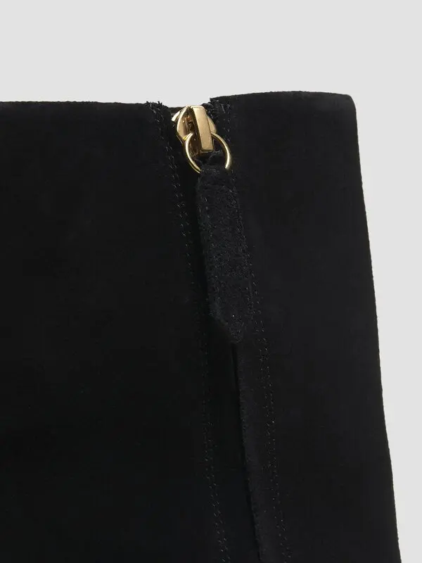 22ÉLEVÉ 85mm Suede Stiletto Booties - Black