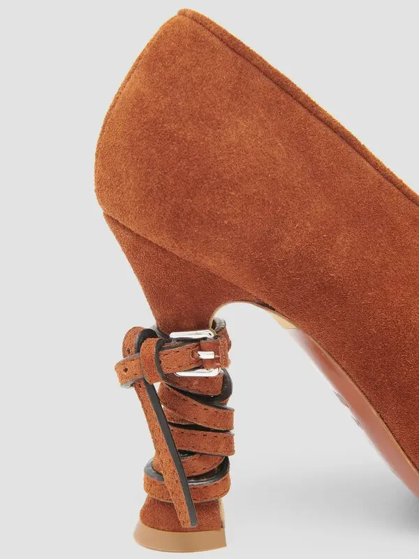 Moschino Duck 100m Wrap Suede Pumps