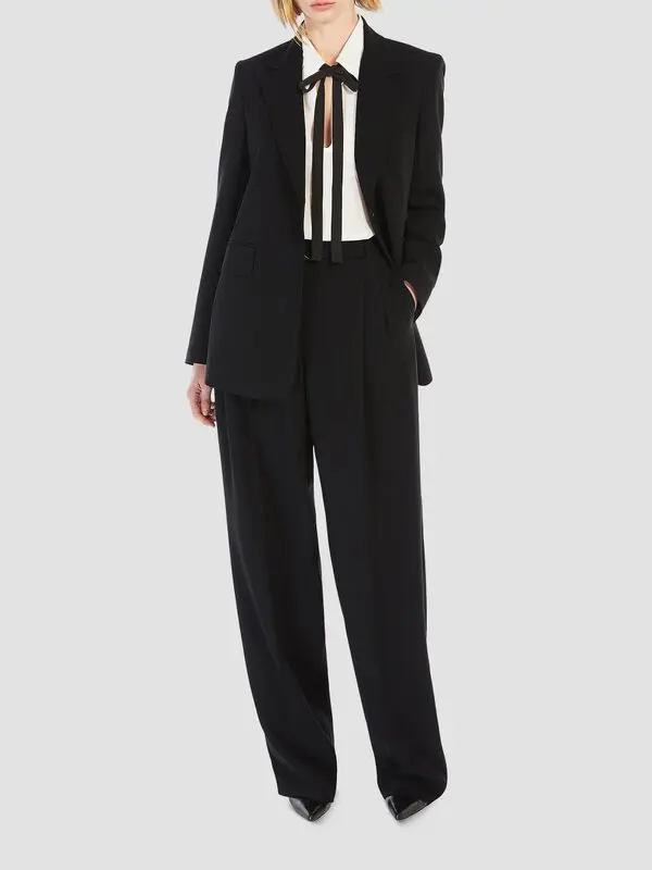 Max Mara Single Breasted Cady Blazer - Black