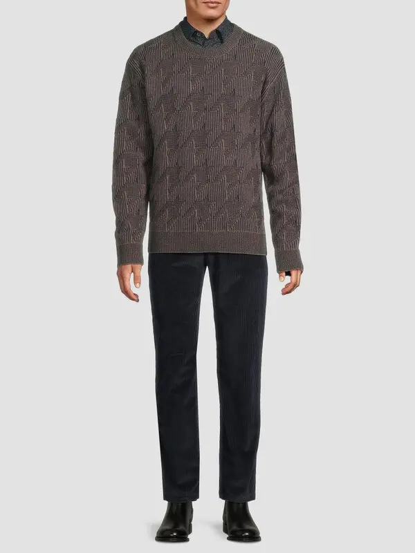 Paul Smith Tribute To Photography Houndstooth Merino Wool Sweater