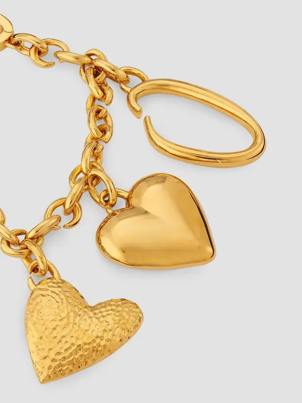 Oscar De La Renta Goldtone Heart & 'o' Bag Charm