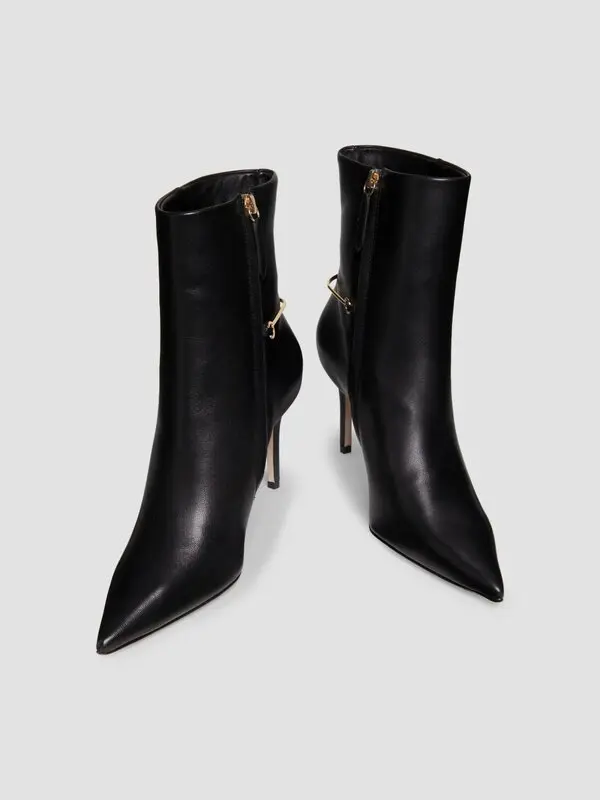 22ÉLEVÉ 85mm Leather Stiletto Booties