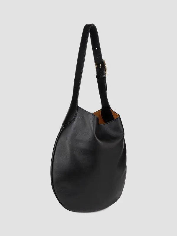 NILI LOTAN Jagger Leather Shoulder Bag - Black