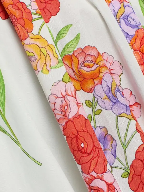 MILLY Jules Paris Bouquet Poplin Midi-dress