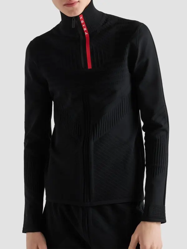 Prada Technical Knit Turtleneck Sweater