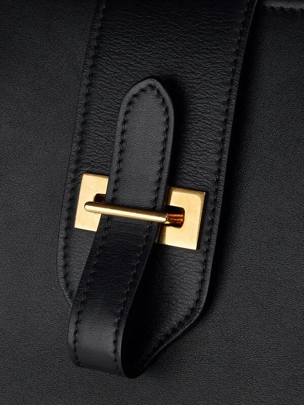 NILI LOTAN Lou Leather Top Handle Bag - Black