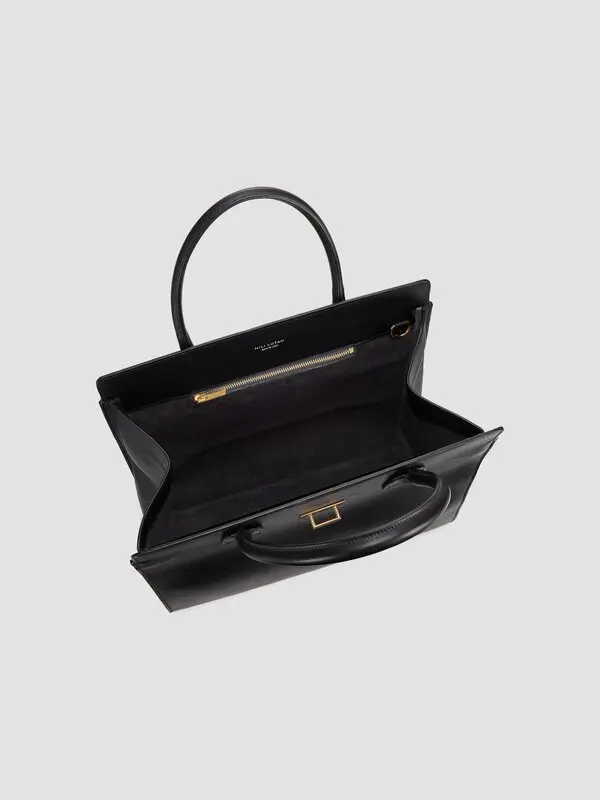 NILI LOTAN Lou Leather Top Handle Bag - Black
