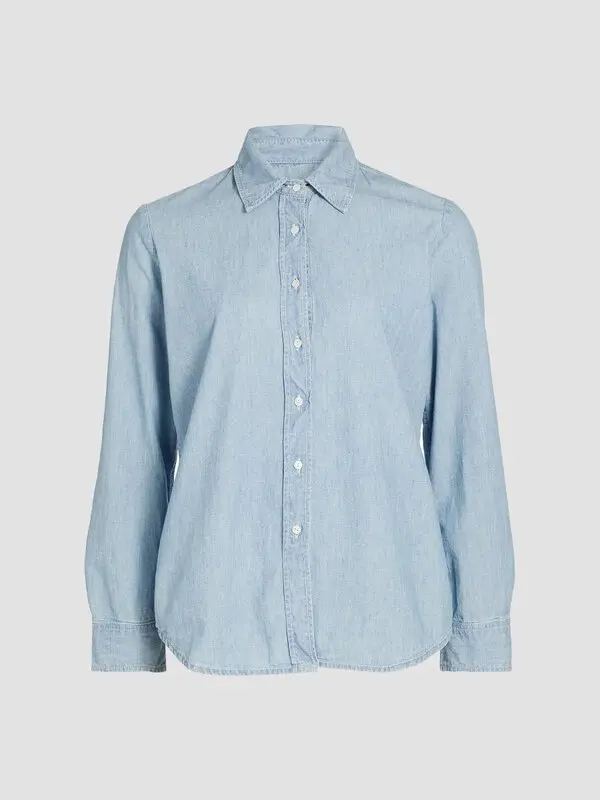 NILI LOTAN Monti Denim Button-front Shirt