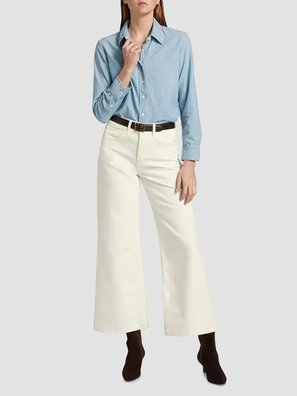 NILI LOTAN Monti Denim Button-front Shirt