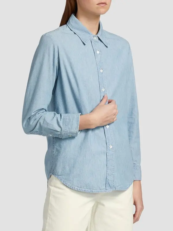 NILI LOTAN Monti Denim Button-front Shirt