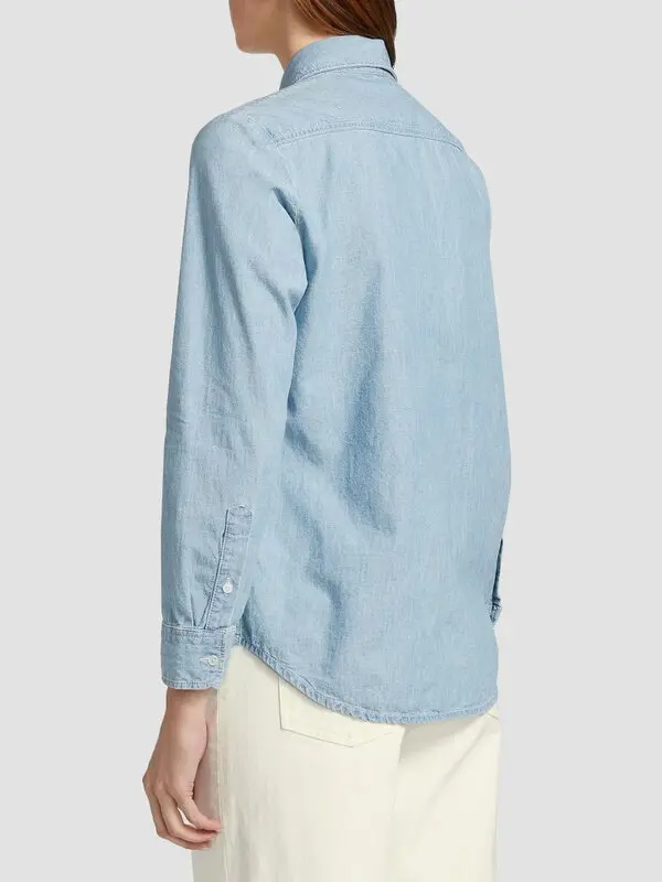 NILI LOTAN Monti Denim Button-front Shirt