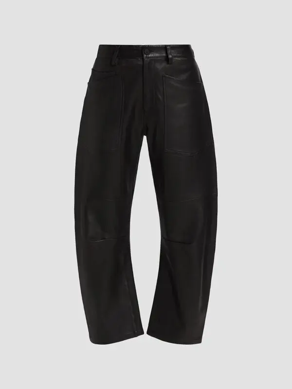 NILI LOTAN Shon Leather Pants - Black