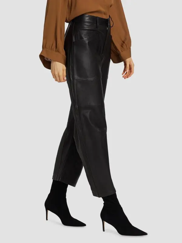 NILI LOTAN Shon Leather Pants - Black