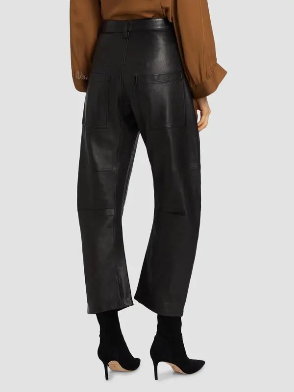 NILI LOTAN Shon Leather Pants - Black