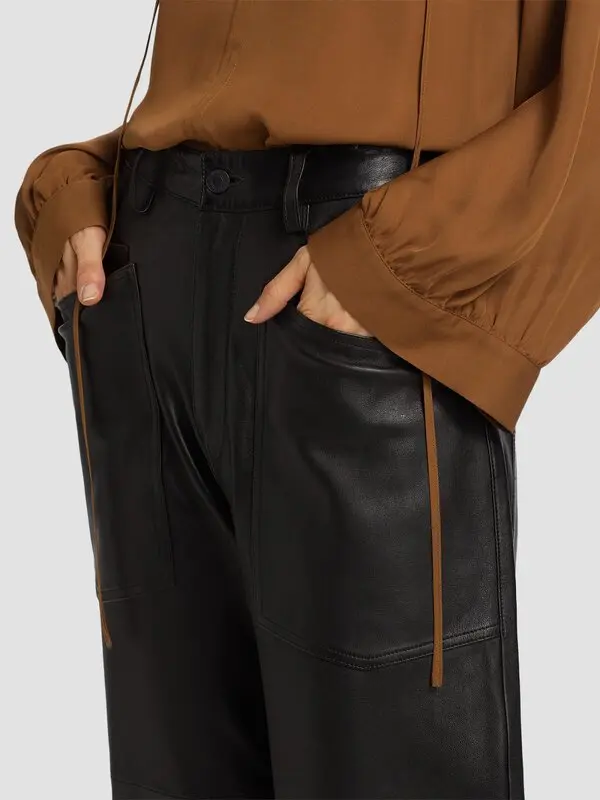 NILI LOTAN Shon Leather Pants - Black