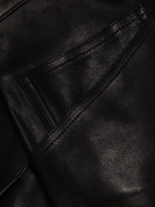 NILI LOTAN Shon Leather Pants - Black