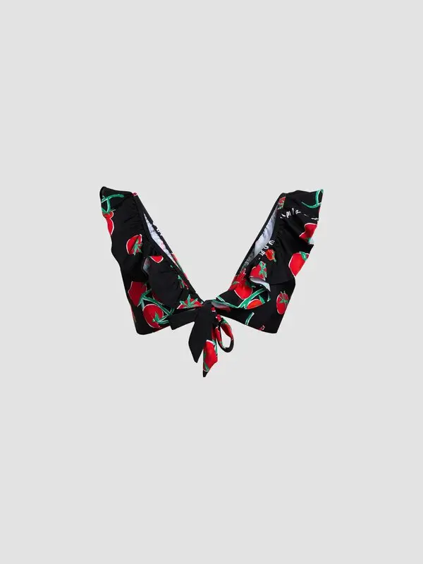 MILLY Pomodoro Ruffle Bikini Top - Multi