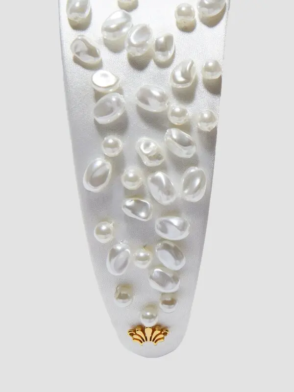 Lele Sadoughi Brigitte Cobblestone Imitation Pearl Headband