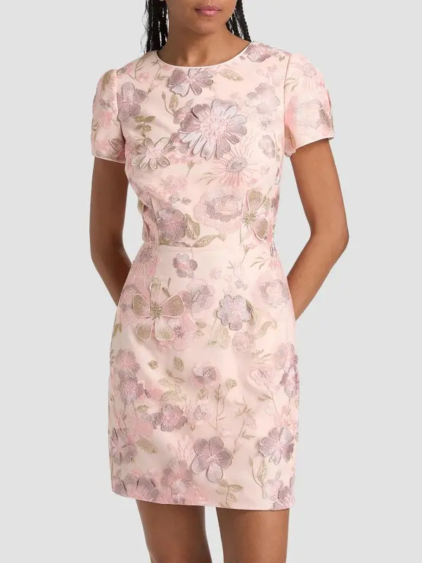 MILLY Daisy Floral-embroidered Minidress