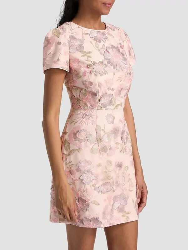 MILLY Daisy Floral-embroidered Minidress