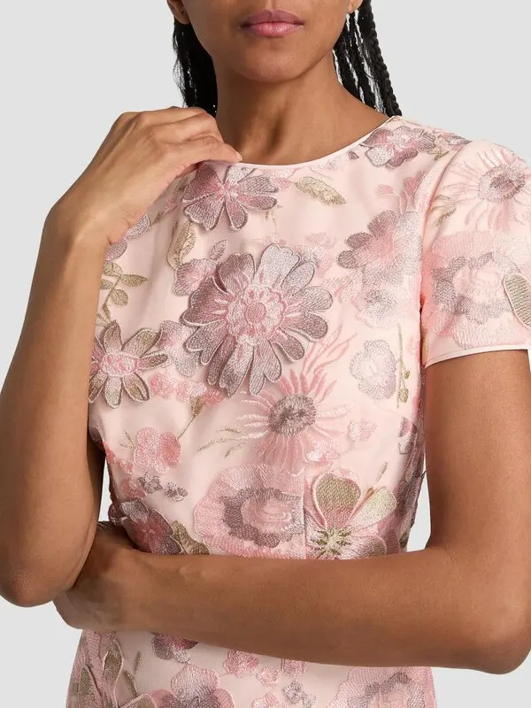 MILLY Daisy Floral-embroidered Minidress